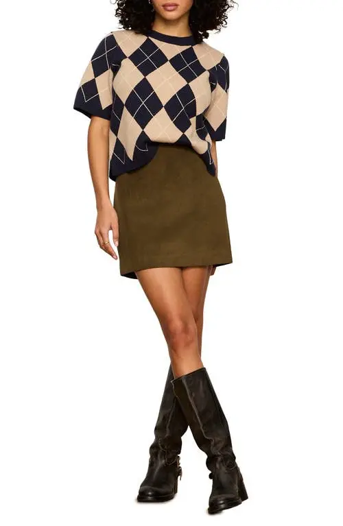 Sanctuary All In Faux Suede Miniskirt