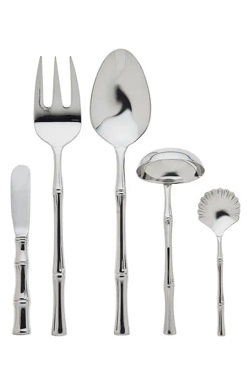 RICCI ARGENTIERI Ricci Bamboo 5-piece Flatware Serving Set