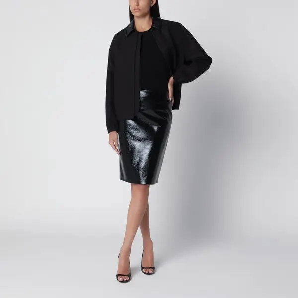 COURREGES Bomber Jacket In Cotton With Vinyl Collar