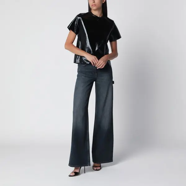 COURREGES Vinyl Top With Embroidered Logo