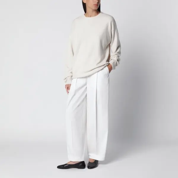 Extreme Cashmere Paolo Bone Cashmere Crewneck Sweater - Beige