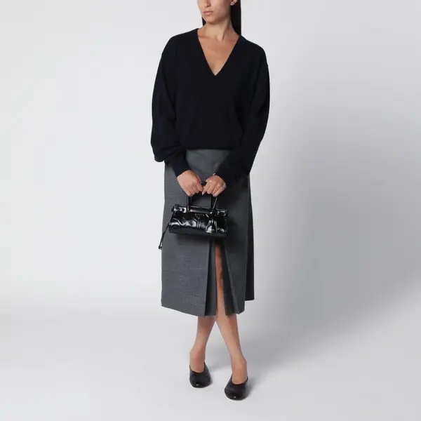Extreme Cashmere Ben Navy Cashmere V-neck Sweater