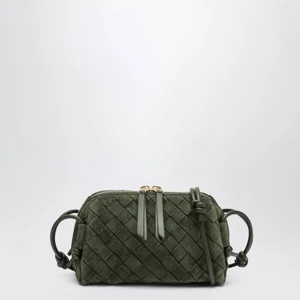 Bottega Veneta Concert Woven Leather Pouch - Green