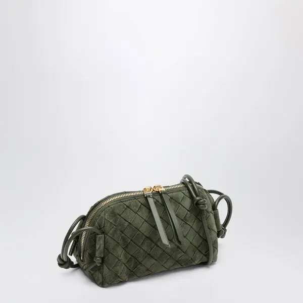 Bottega Veneta Concert Woven Leather Pouch - Green