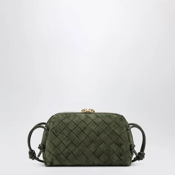 Bottega Veneta Concert Woven Leather Pouch - Green
