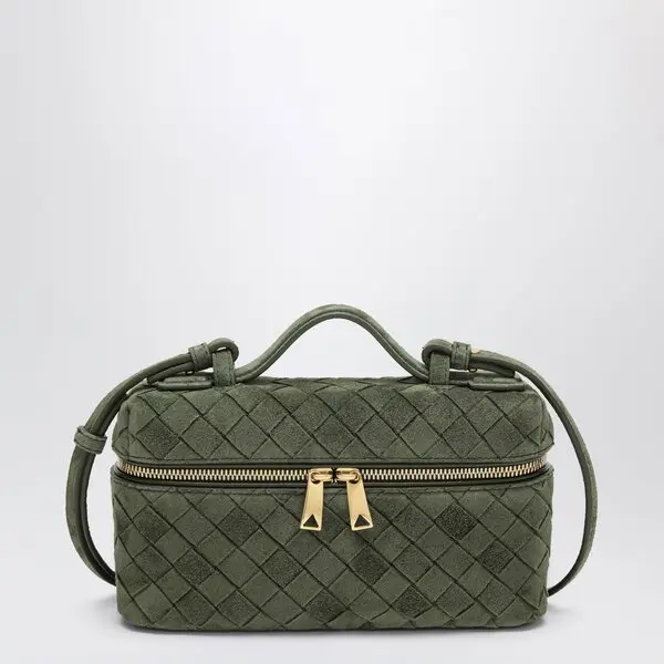 Bottega Veneta Bang Bang Vanity Case In Dark Suede