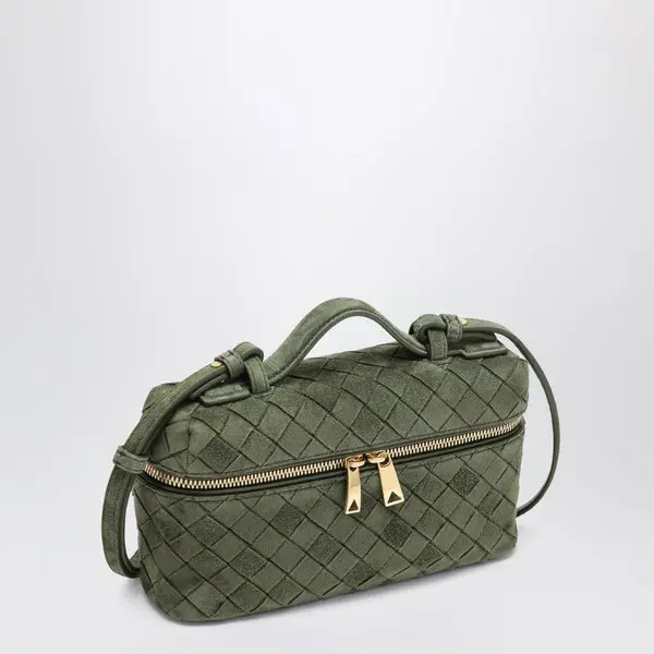 Bottega Veneta Bang Bang Vanity Case In Dark Suede