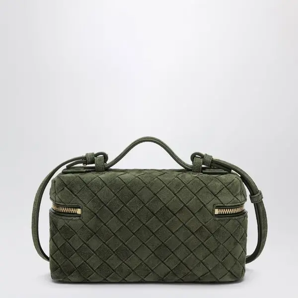 Bottega Veneta Bang Bang Vanity Case In Dark Suede
