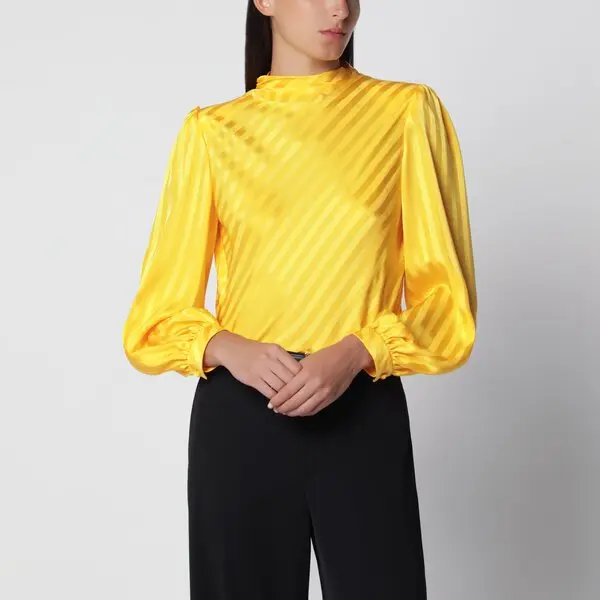 Valentino Garavani Vlogo Bright Narciso Jacquard Silk Top