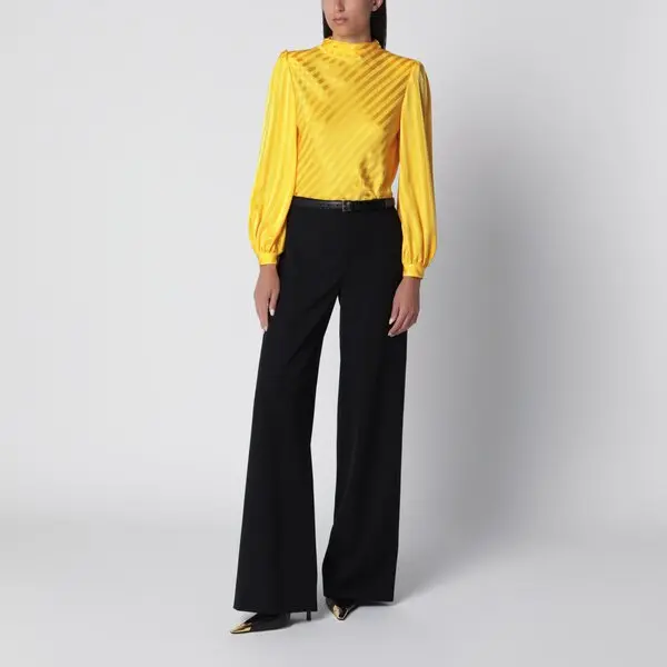 Valentino Garavani Vlogo Bright Narciso Jacquard Silk Top