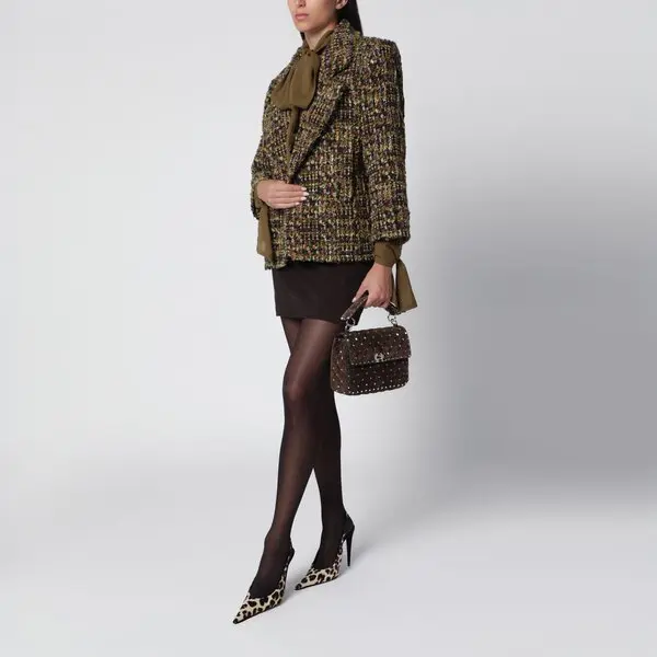 Valentino Garavani Rockstud Spike Medium Suede Shoulder Bag