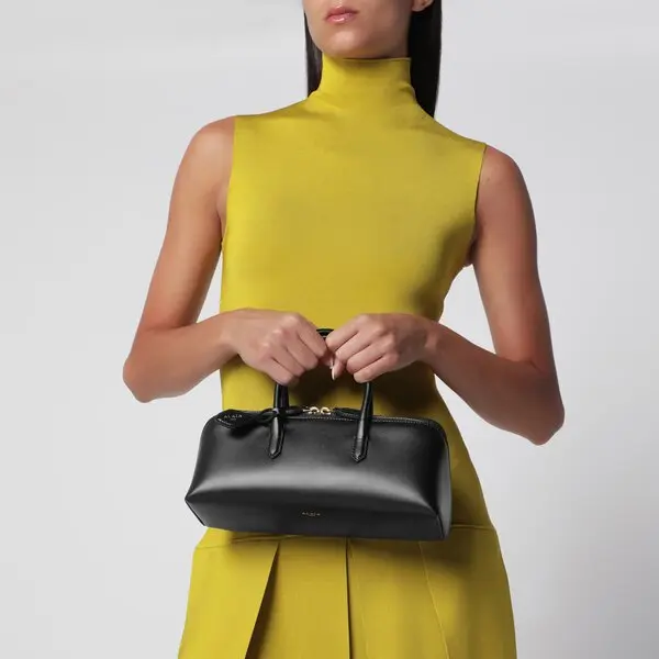 Alaïa Small Delta Bag In Box Calf Leather - Black