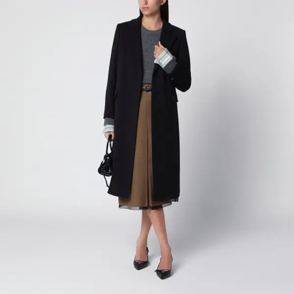 Tagliatore Single-breasted Coat In Wool Blend