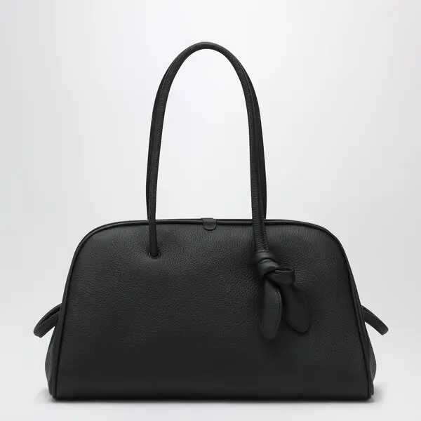 Jacquemus Medium Turismo Bag In Leather - Black