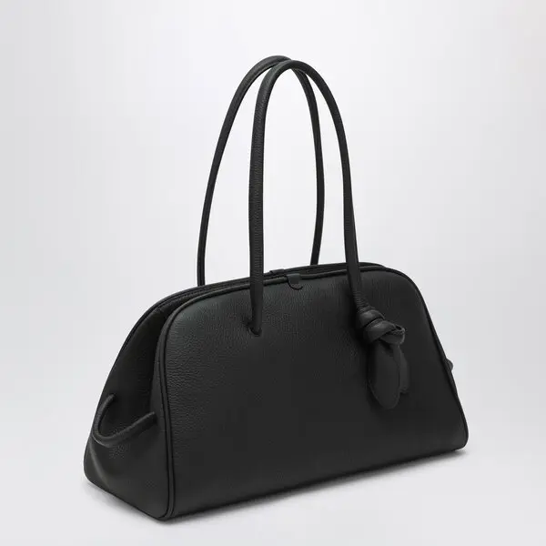 Jacquemus Medium Turismo Bag In Leather - Black