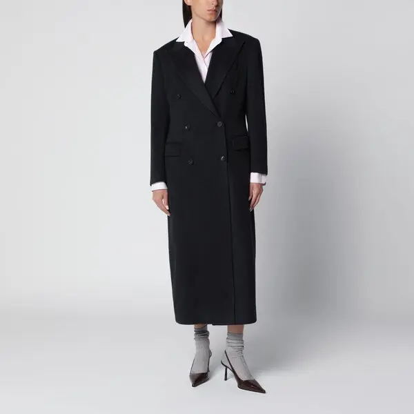 Tagliatore Double-breasted Anthracite Wool Coat