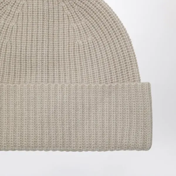 Loro Piana Sergio Toffee Cream Cashmere Beanie