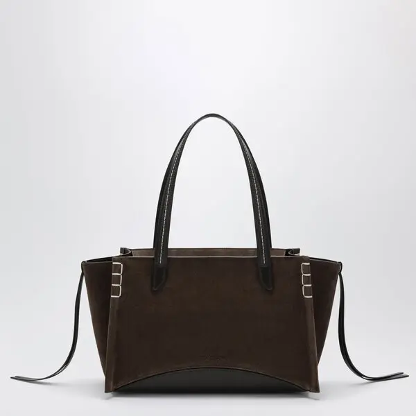JW Anderson Elongated Loafer Cabas Bag In Suede - Brown