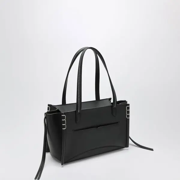JW Anderson Elongated Loafer Cabas Bag In Smooth Full-grain Calf Leather - Black