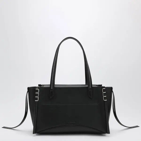 JW Anderson Elongated Loafer Cabas Bag In Smooth Full-grain Calf Leather - Black