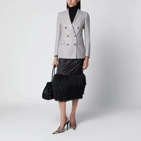 Tagliatore Double-breasted Pearl Jacket In Wool And Cashmere