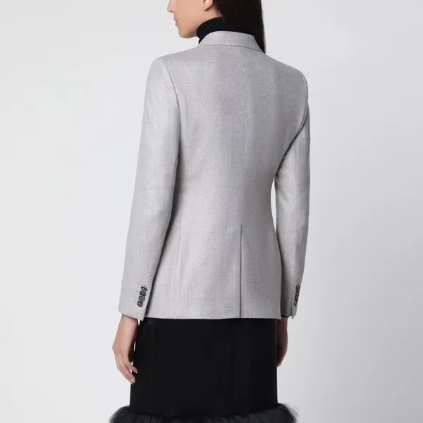 Tagliatore Double-breasted Pearl Jacket In Wool And Cashmere