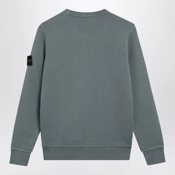 Stone Island Crewneck Sweatshirt In Cotton - Blue