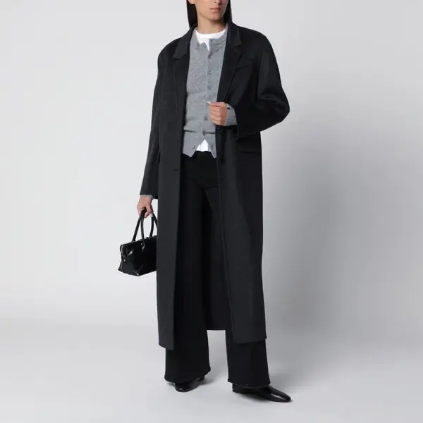 Isabel Marant Étoile Clesa Anthracite Wool And Cashmere Coat