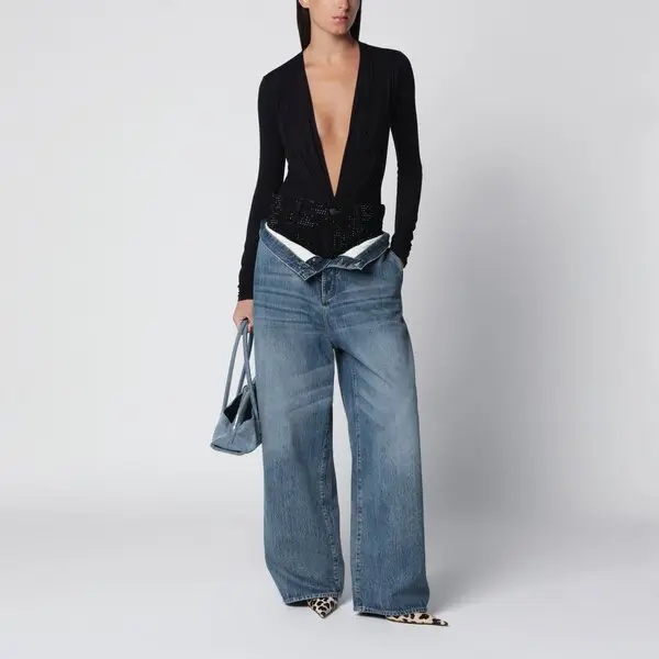 Andamane Deep Neckline Stretch Jersey Bodysuit