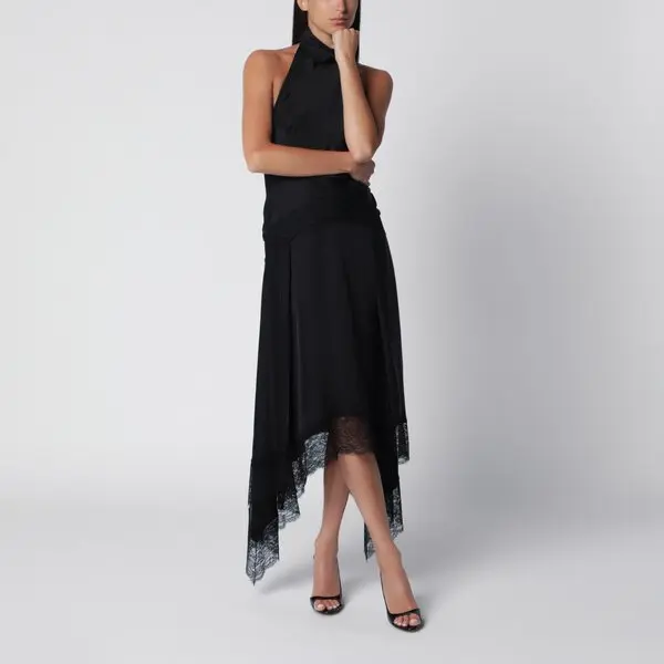 Andamane Tish Cupro Satin Maxi Dress - Black