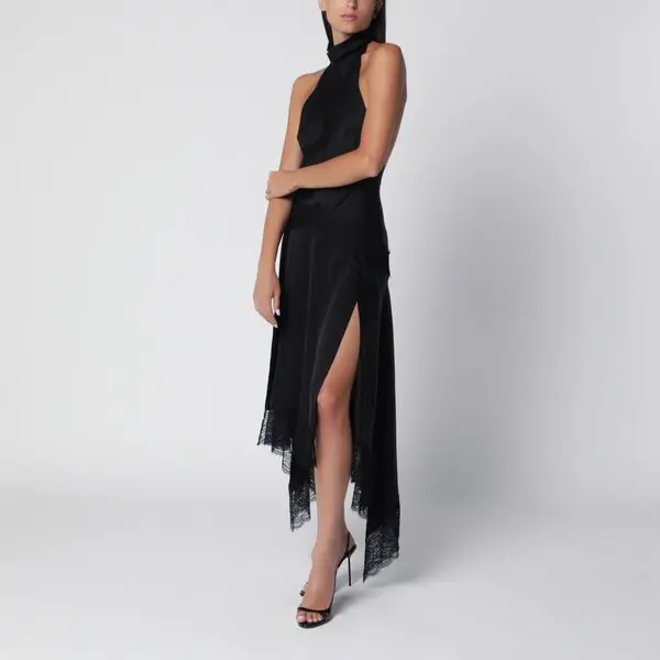 Andamane Tish Cupro Satin Maxi Dress - Black
