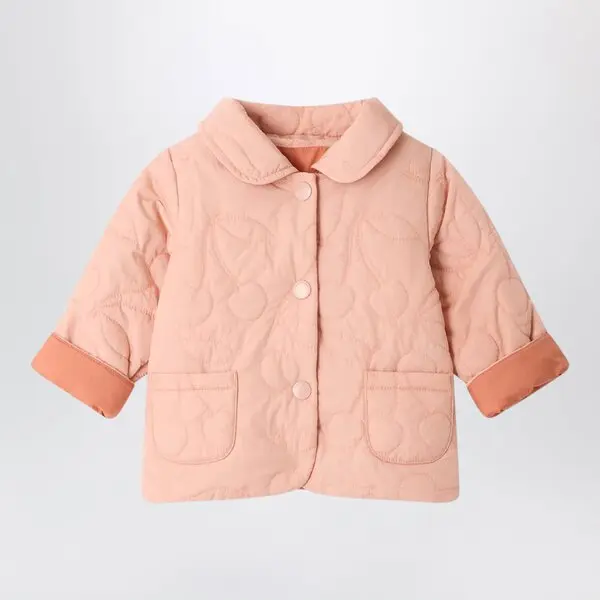 Bonpoint Reversible Juno Quilted Jacket In With Cherry Motif
