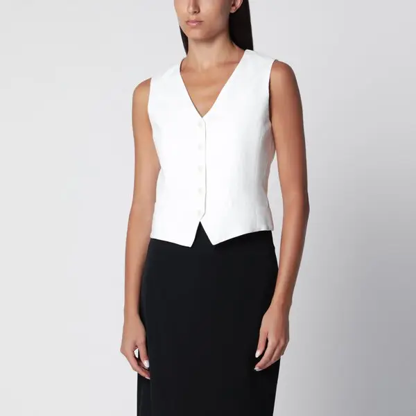 Max Mara Linen Canvas Waistcoat