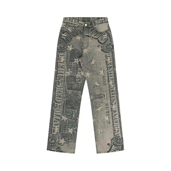DENIM TEARS Dollar Printed Denim Jeans