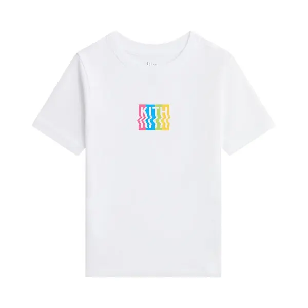 Kith Warp Logo Graphic Tee - White