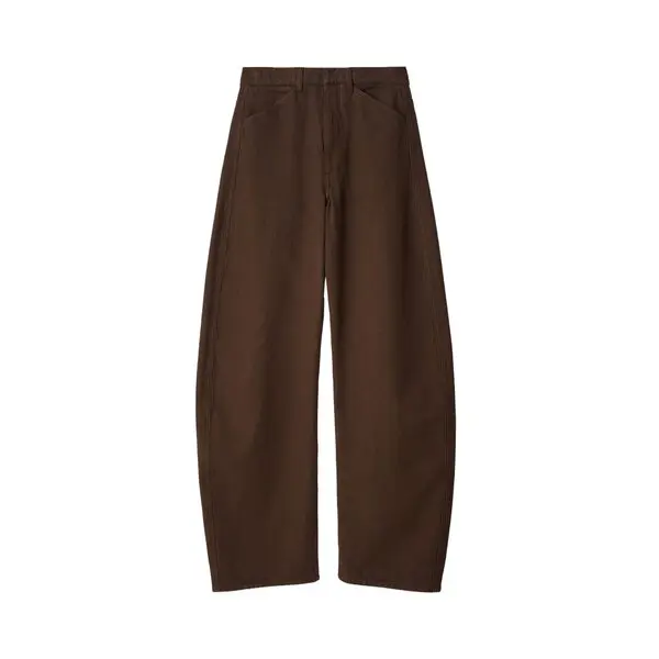 LEMAIRE High Waisted Curved Pants 'ristretto