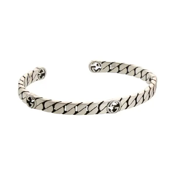 Gucci Interlocking G Cuff Bracelet - Silver