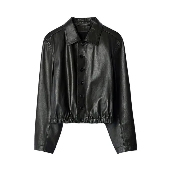 LEMAIRE Soft Leather Blouson 'dark Espresso