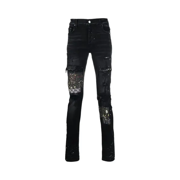 Amiri Artpatch Paint Checker Jeans 'aged