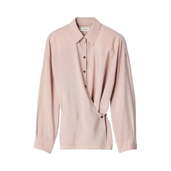 LEMAIRE Straight Collar Twisted Shirt 'orchid