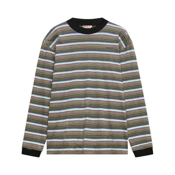 Marni Crew Neck Long-sleeve T-shirt 'cobalt - Blue
