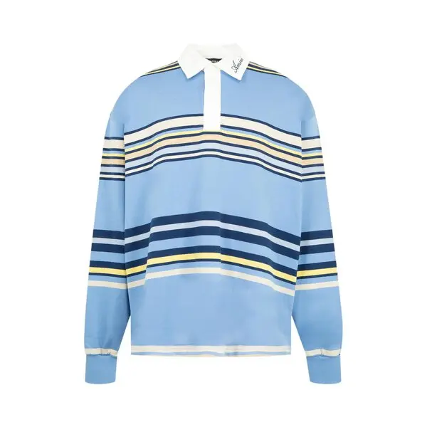 Amiri Striped Long-sleeve Polo