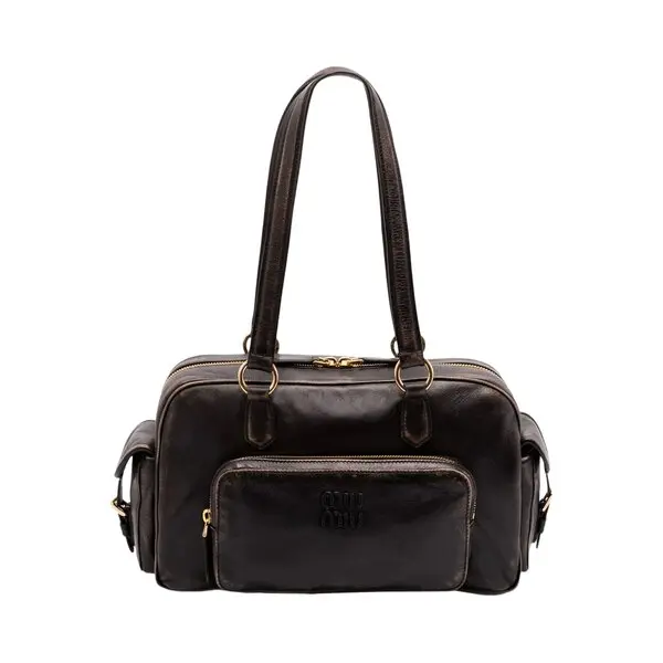 Miu Miu Nappa Old Pocket Bauletto 'caffe - Brown