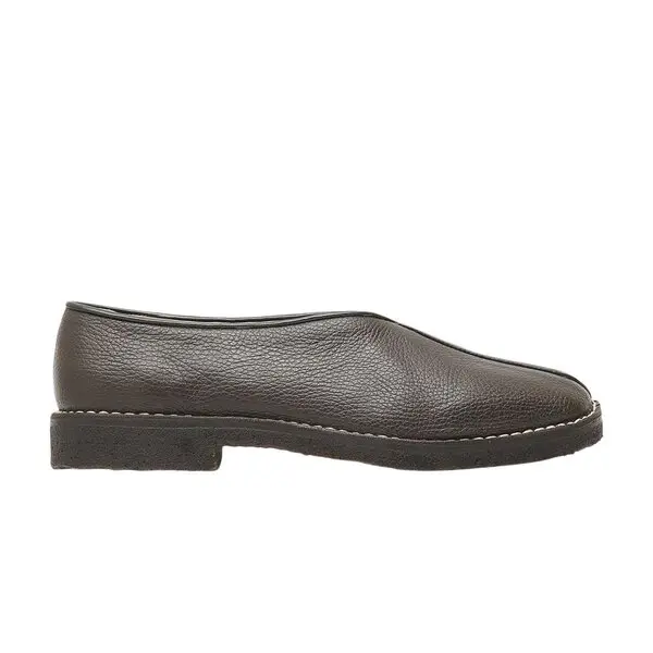LEMAIRE Piped Crepe Slipper 'dark - Brown