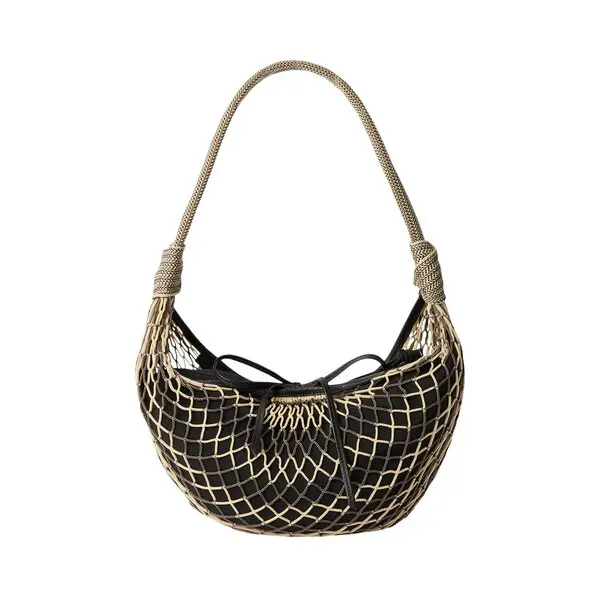 LEMAIRE Fortune Croissant Filt Bag 'beige/marron Glace