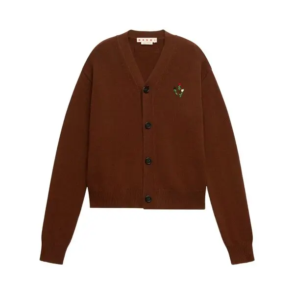 Marni V-neck Knit Cardigan 'sadelle