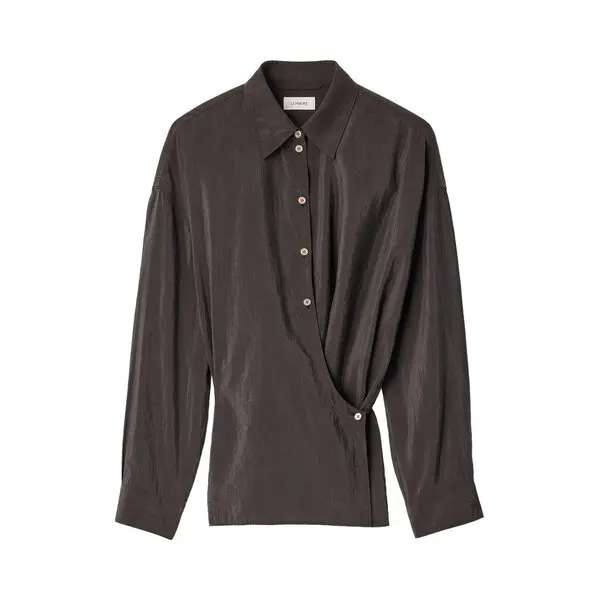LEMAIRE Straight Collar Twisted Shirt 'licorice