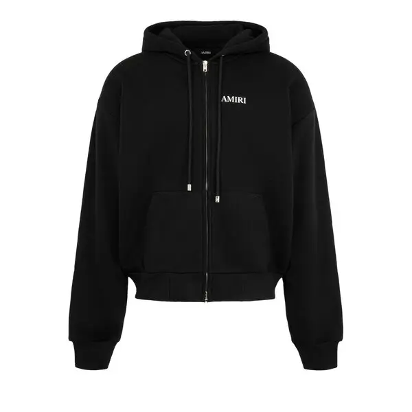 Amiri Relaxed Zip Up Hoodie - Black