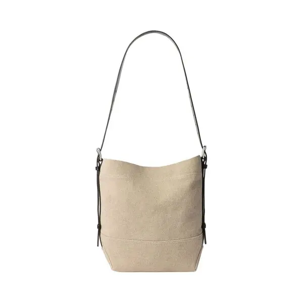LEMAIRE Small Belted Tote 'dark Linen