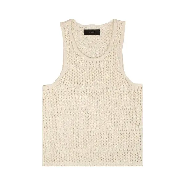 Amiri Boyfriend Crochet Tank Top 'ivory